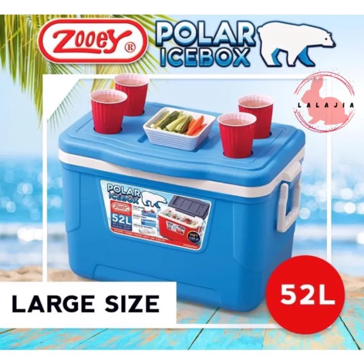 #ZOOEY HIGH-QUALITY COOLER BOX POLAR ICE BOX CHEST INSULATED COOLER ICE ...