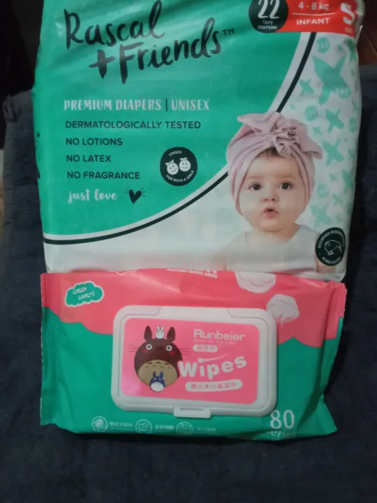 Rascal+ Friends small 22 pcs with free wipes | Lazada PH
