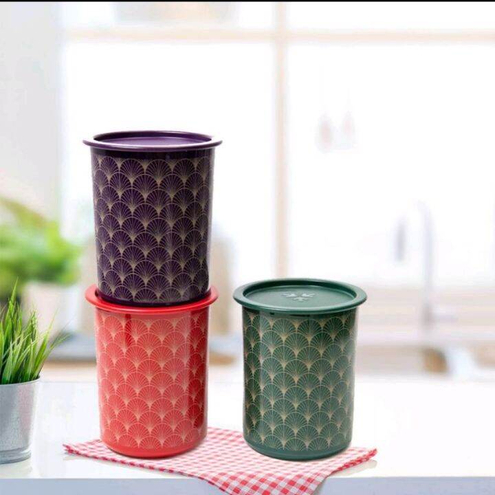 JUN22 Art Deco Canister Tupperware - Toples Batik Tupperware - Toples 1 ...