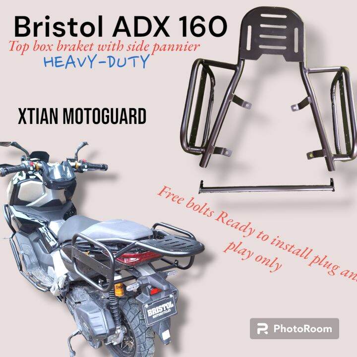 BRISTOL ADX 160 - TOP BOX BRAKET WITH SIDE PANNIER (HEAVY-DUTY ...