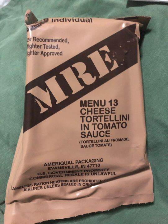 อาหารสำเร็จรูป อาหารพร้อมทาน MRE Menu 13 Cheese Tortellini in Tomato ...