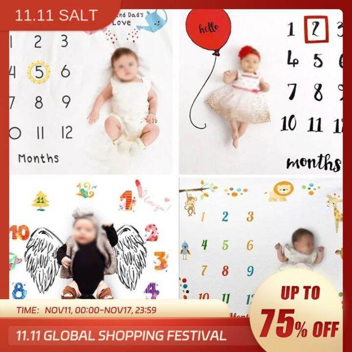 Baby Milestone Photo Props Background Blankets Newborn Photography ...