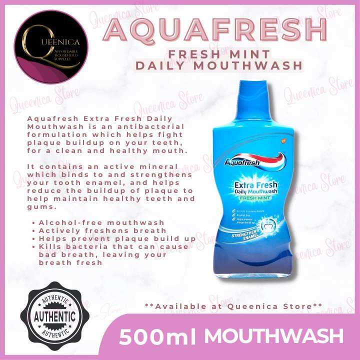Aquafresh Fresh Mint Extra Fresh Daily Mouthwash 500mL | Lazada PH