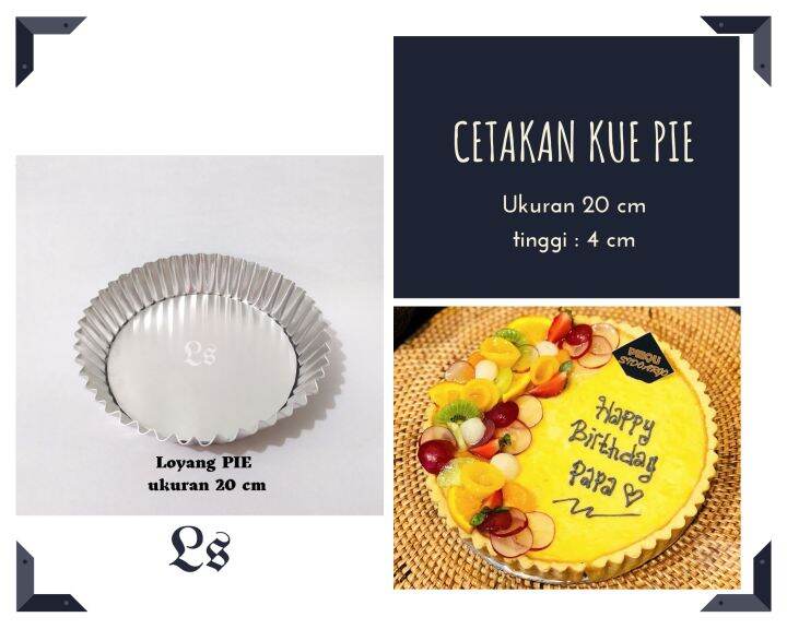 Cetakan Pie ukuran 20 cm Bongkar pasang / loyang pie susu diameter 20 ...