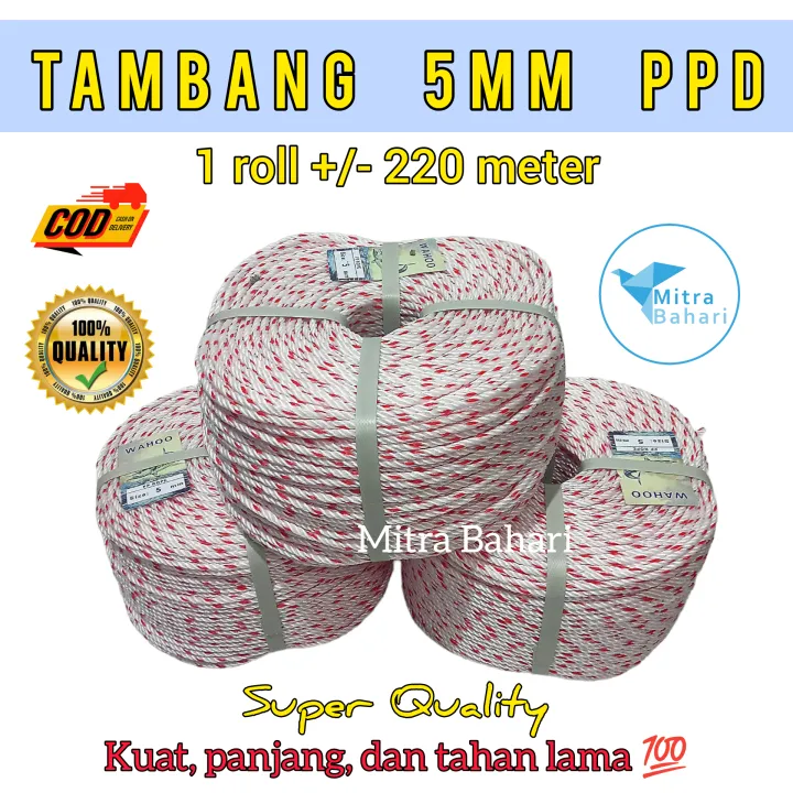 TALI 5MM PPD (1 ROLL) | TAMPAR 5MM | TAMBANG 5MM PPD | TALI MOBIL ...