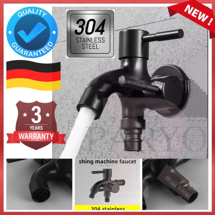 Best Seller 304 Stainless Steel 2 Way Faucet Valve Bibcock Faucet 1 in ...