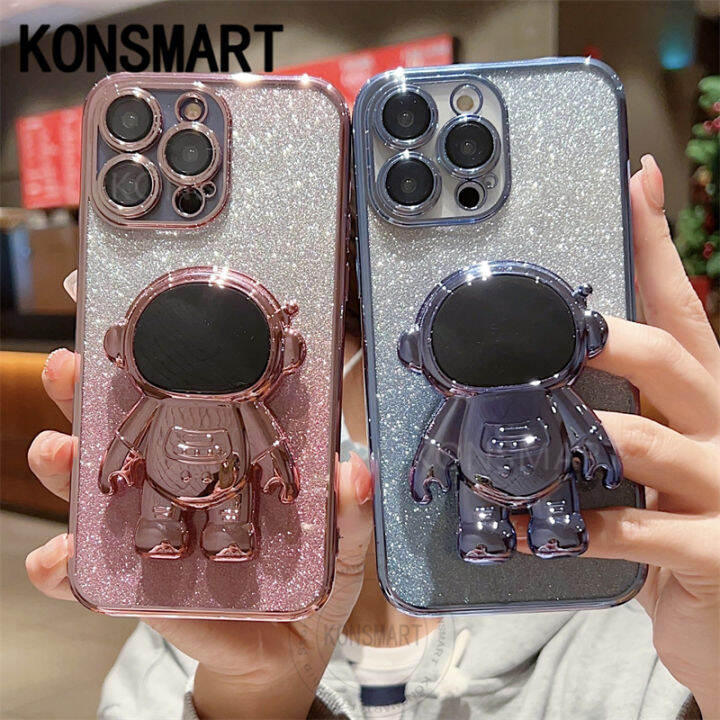 KONSMART Bling Glitter Paper Plating Casing TECNO SPARK GO 2024 / SPARK 20 4G / SPARK 20C / POP8 ...