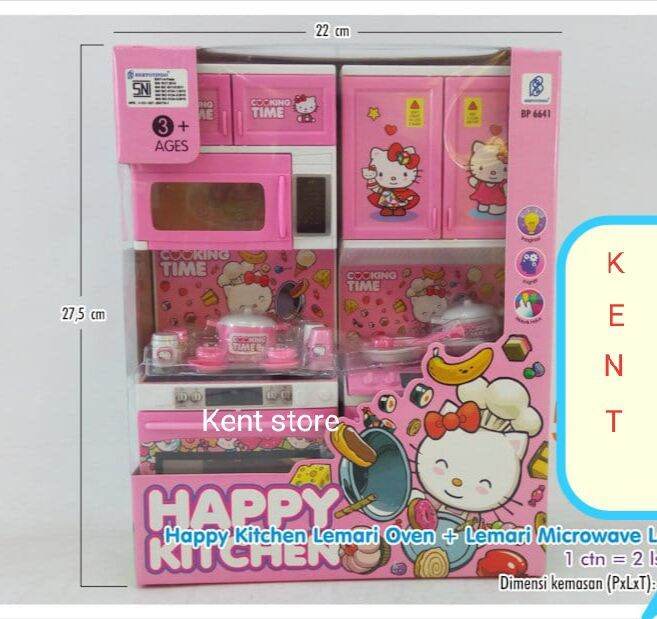 MAINAN HAPPY KITCHEN LEMARI OVEN + LEMARI MICROWAVE LOL MURAH | Lazada ...