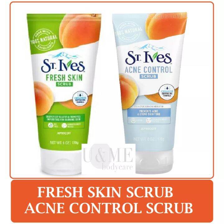 ST.IVES FRESH SKIN SCRUB/ACNE CONTROL SCRUB 170G | Lazada