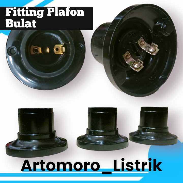 Fitting Plafon Bulat / Fitting Plafon Bulat Hitam / Fitting Flapon ...