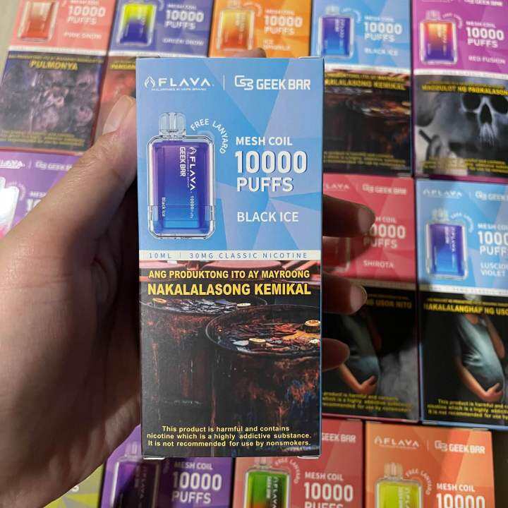 (FAST SHIPMENT) FLAVA GEEKBAR GEEK BAR 10000 puffs with Lanyard | Lazada PH
