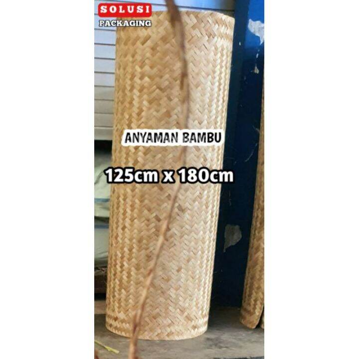 ANYAMAN BAMBU 125 CM X 180 CM GEDEK GEDEG METERAN DINDING BAMBU | Lazada Indonesia