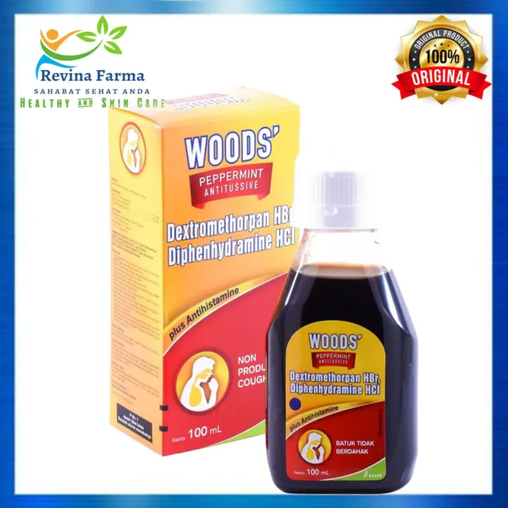 Woods Antitussive Wood Merah 100ML & 60ML obat Batuk tidak Berdahak ...