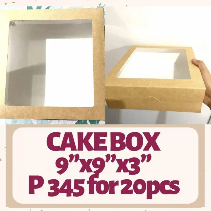 CAKE BOX with Window 9x9x3 | Lazada PH