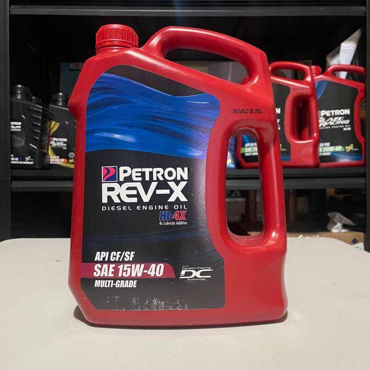 Petron Rev-X HD4X Multi-Grade Diesel Engine Oil SAE 15W-40 (4 Liters) | Lazada PH