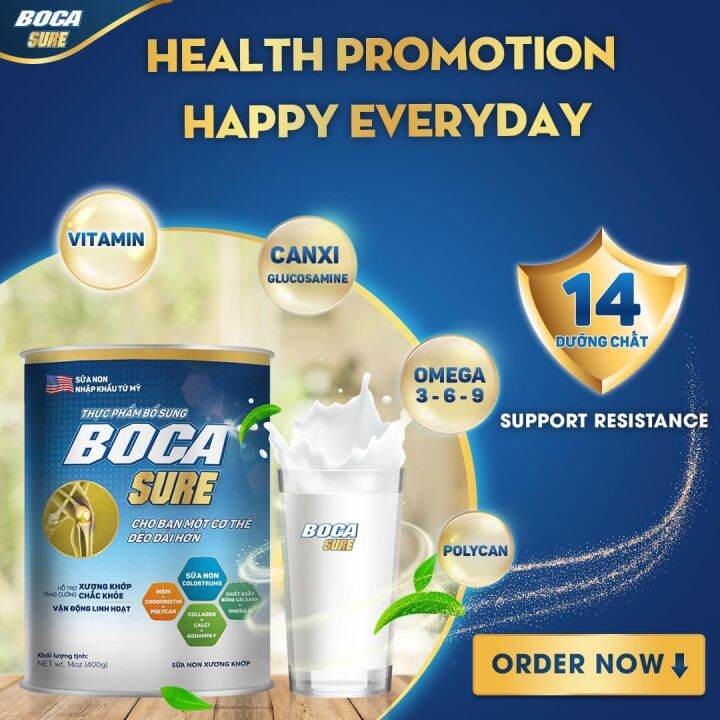 BOCA SURE COLOSTRUM MILK 400grams SUPPORT BONE AND JOINTS MADE IN US ...