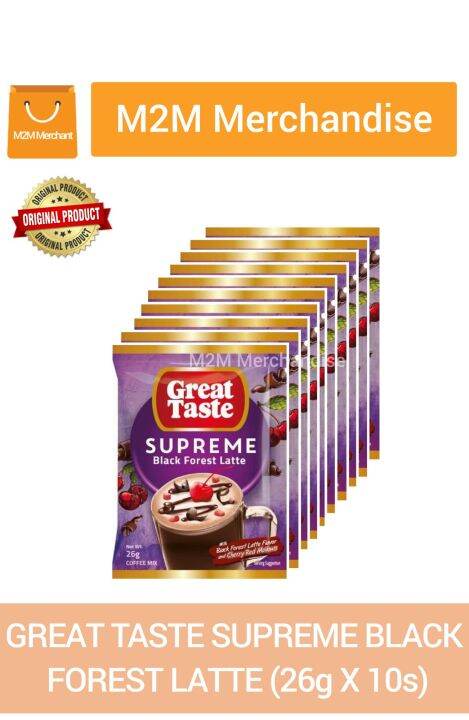 GREAT TASTE SUPREME BLACK FOREST LATTE (26g X10s) sachet | Lazada PH