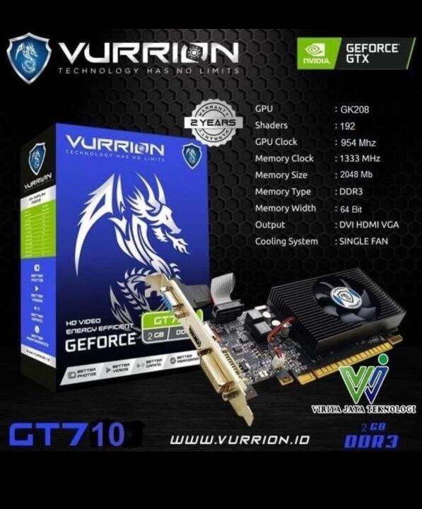 VGA CARD 2 GB GT 710 DDR3 64 BIT | Lazada Indonesia