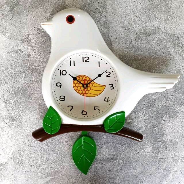 Jam Dinding Bandul Bird Bentuk Burung Cukok Modern Minimalis Unik ...