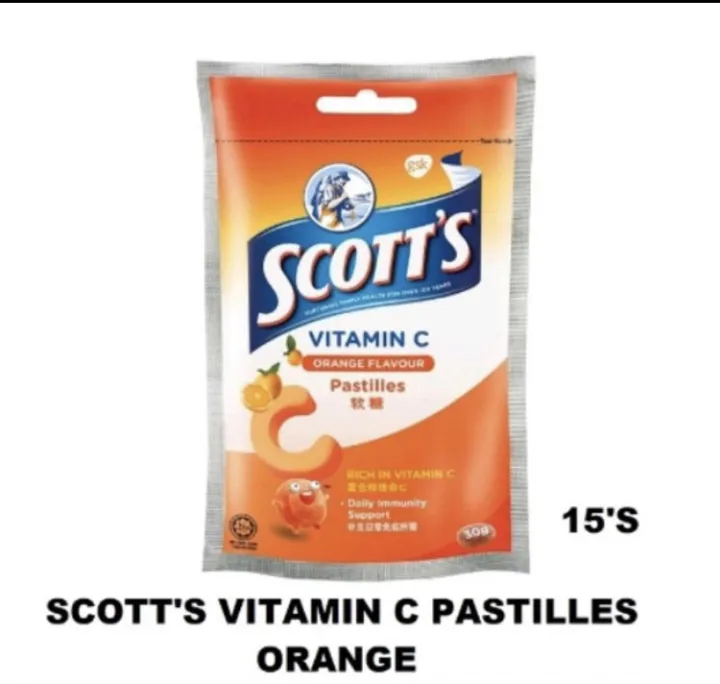Scott’s Vitamin C Pastilles 15's Orange flavour | Lazada