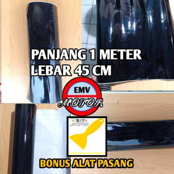 skotlet,scotlite,sticker lembaran hitam glossy bonus alat pasang ...
