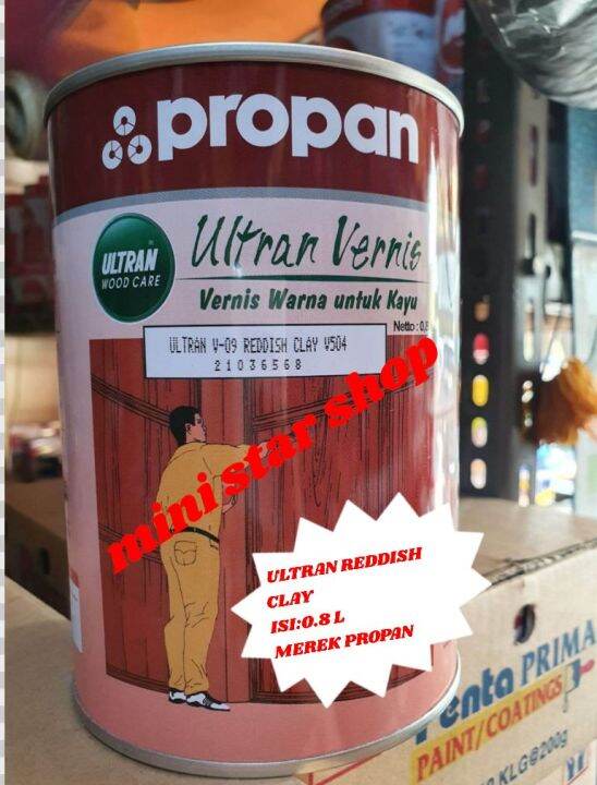 CAT KAYU PROPAN ULTRAN VERNIS V-09 REDDISH CLAY ISI 0.8 LITER | Lazada ...