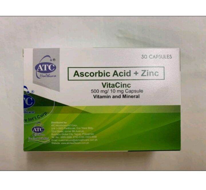 ATC VitaCinc Capsule 30's box | Lazada PH