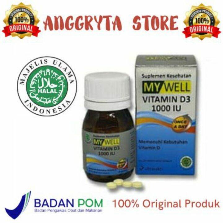 MY WELL VITAMIN D3 1000 IU isi 20 Tablet Suplemen Kesehatan (ED ...
