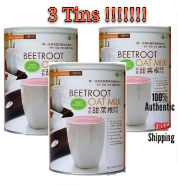 LOHAS ORGANIC BEETROOT OATMILK 900G X 3 TINS / / SYNERGYGREEN ORGANIC BEETROOT 800G EXP:04/2024 ...