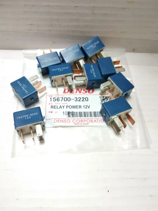 RELAY BIRU DENSO UNIVERSAL 12V KAKI 4 RELAY AC KUALITAS BAGUS ISI 5 PC ...