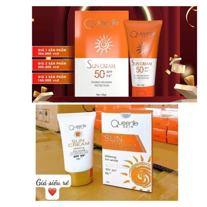 KEM CHỐNG NẮNG QUEENIE SKIN SPS50+ Bảo Vệ Da Suốt Ngày Dài Dưới Nắng ...