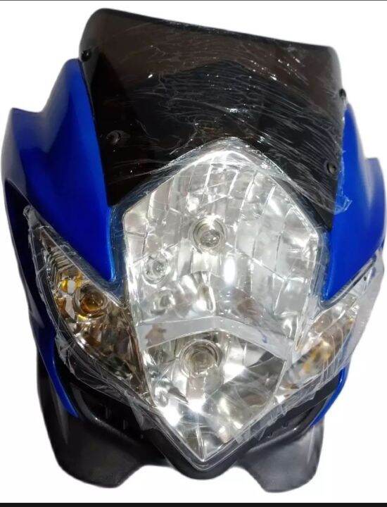Headlight assembly for motorcycle Raider 150 big head Blue w/ visor ...