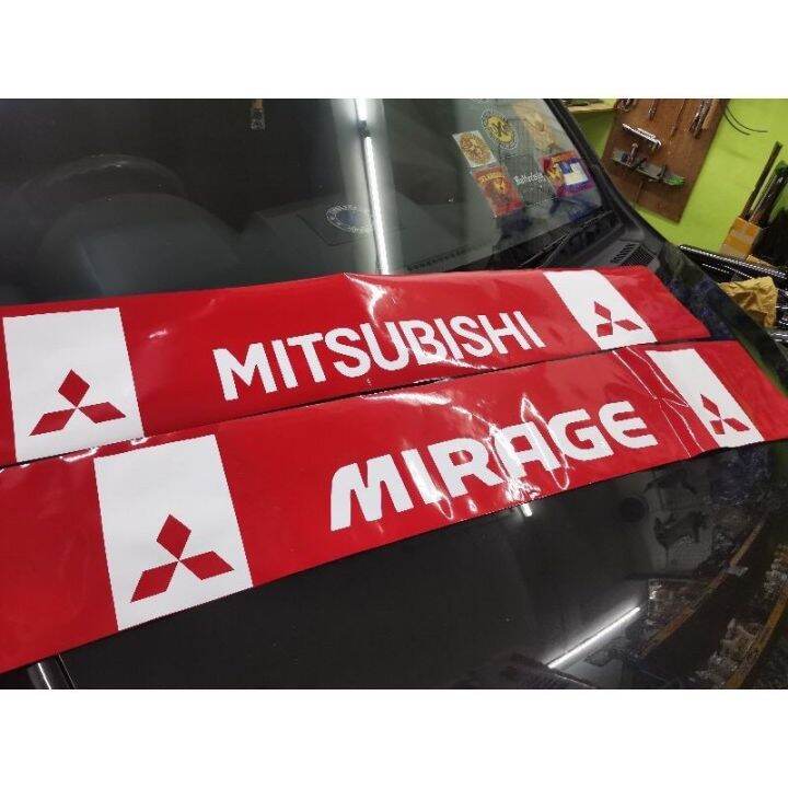 [Ready Stock] K075# MITSUBISHI & MIRAGE Windshield Vinyl Car Stickers ...