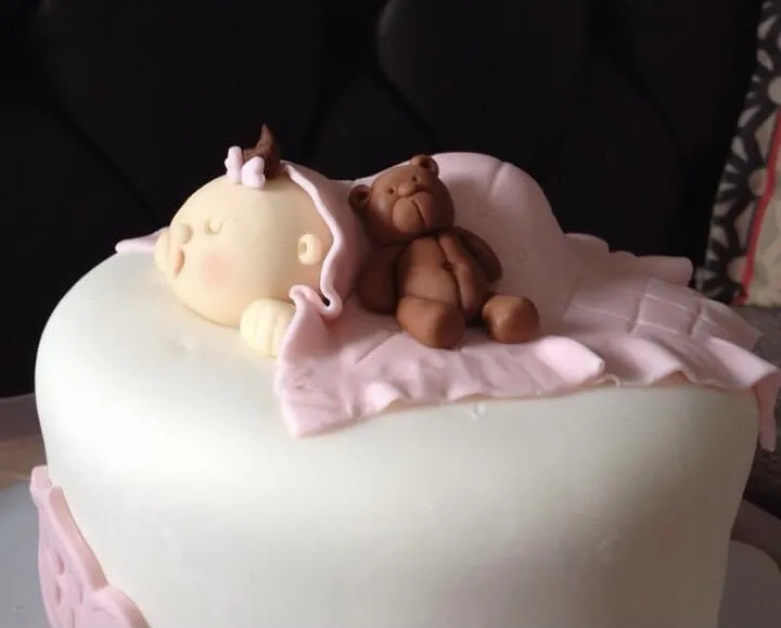 Edible cake toppers (sleeping baby with teddy bear) fondant | Lazada PH