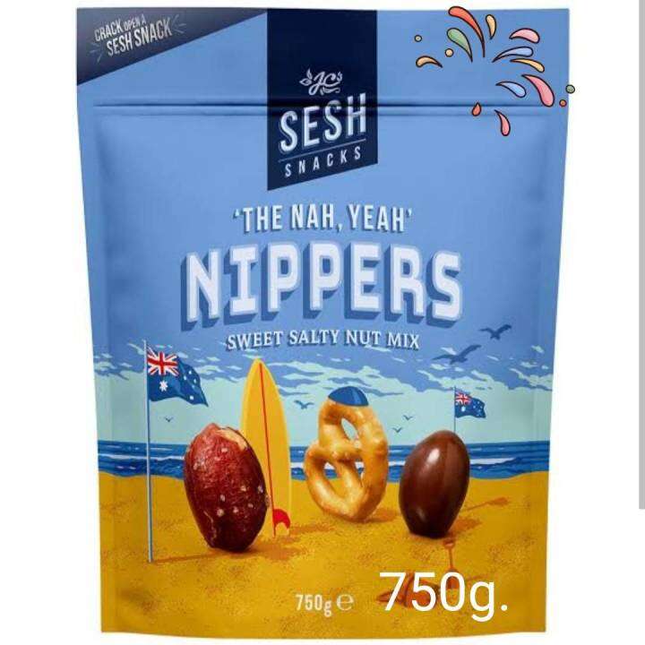 🇦🇺 SESH snack 🇦🇺 Nippers sweet salty nut mix 750g.ถั่วรวมอบผสมเพรสเซล ...