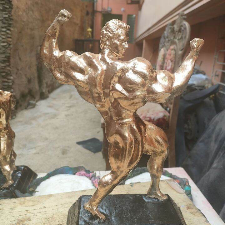 bodybuilding trophy figure fiberglass bronze | Lazada PH