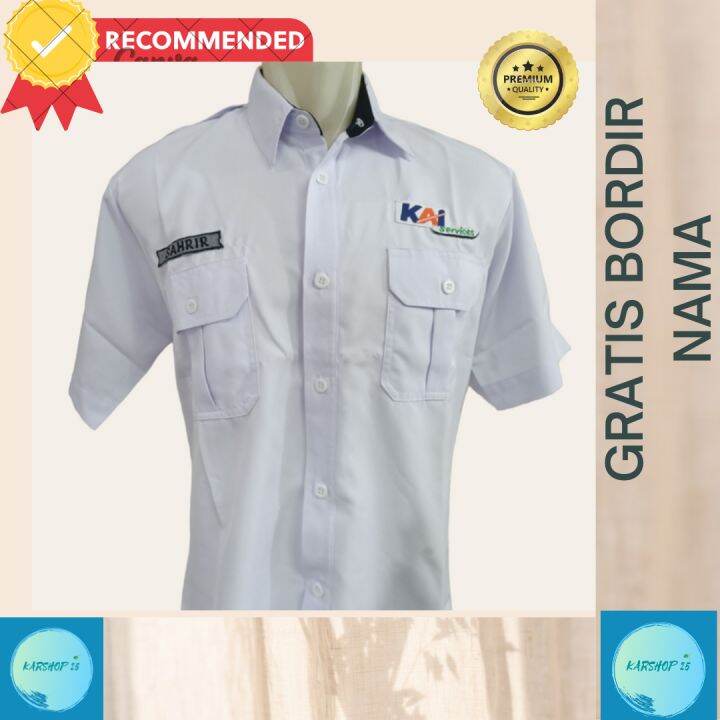 KEMEJA SERAGAM PDH KAI TERBARU SERAGAM PUTIH KAI TERBARU PENDEK ...