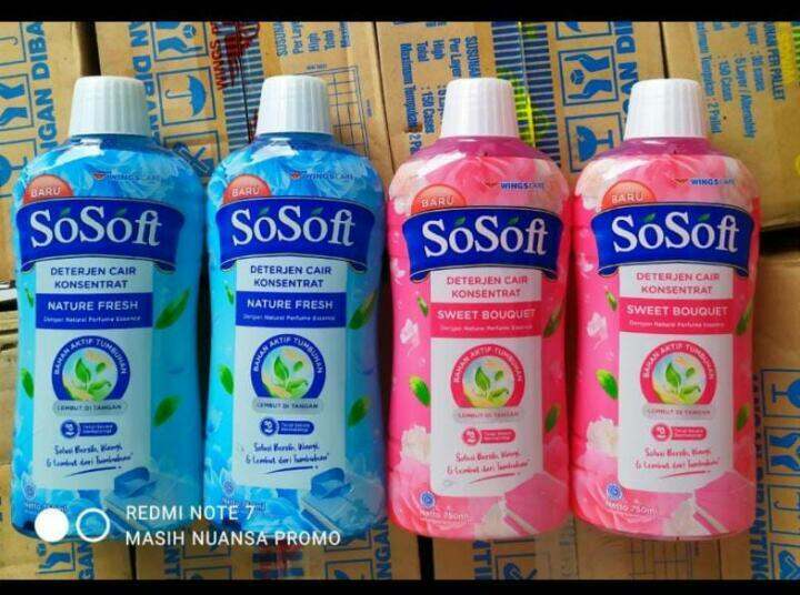 sosoft detergent cair kemasan botol 750 ml | Lazada Indonesia
