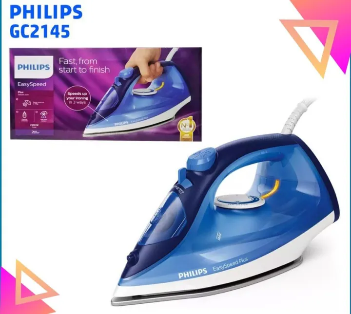 Philips Easy Speed Plus Steam Iron GC 2145. | Lazada PH