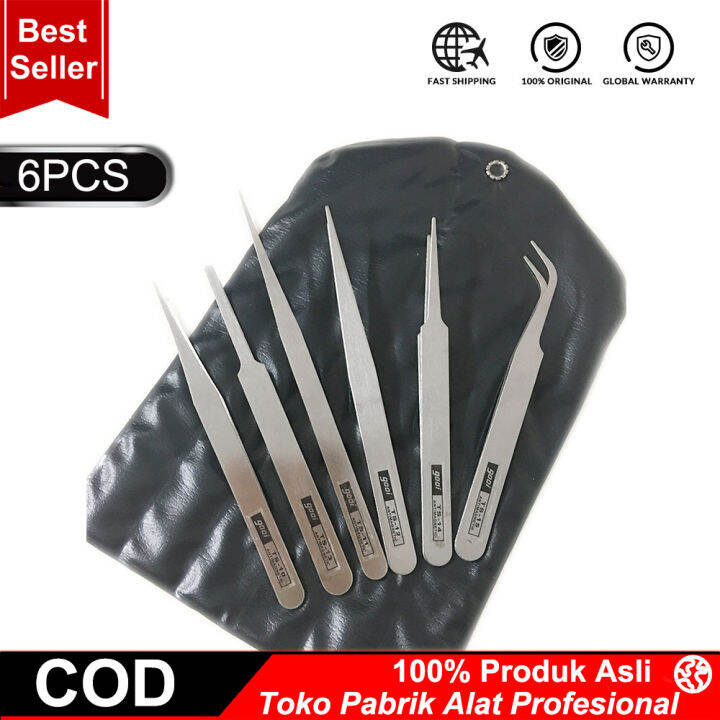 COOFARI Pinset Anti Karat Set Pinset Presisi 6 Buah | Lazada Indonesia