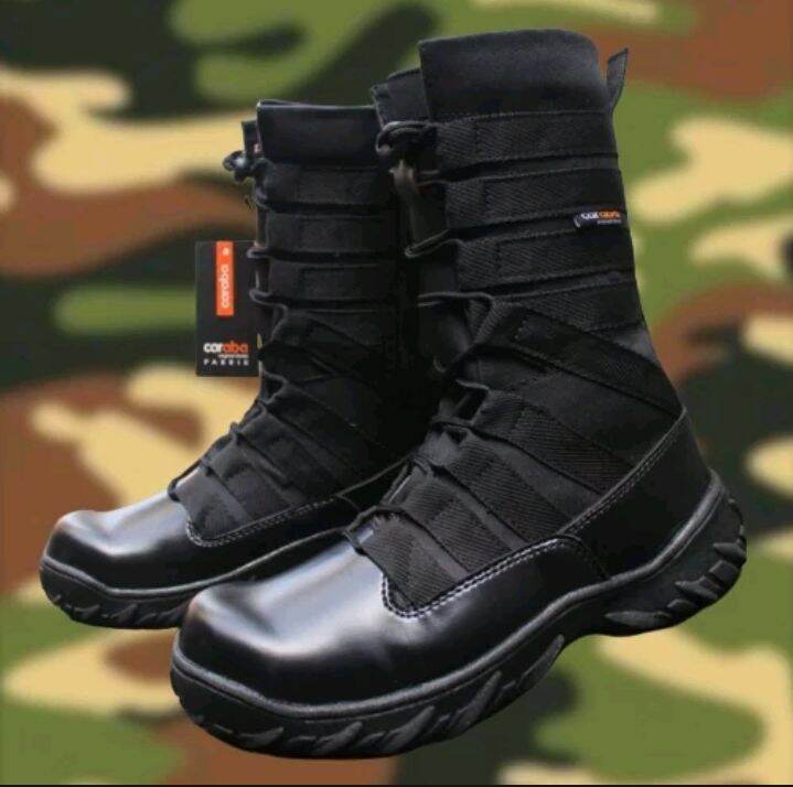 Sepatu safety tinggi black pdl ninja | Lazada Indonesia