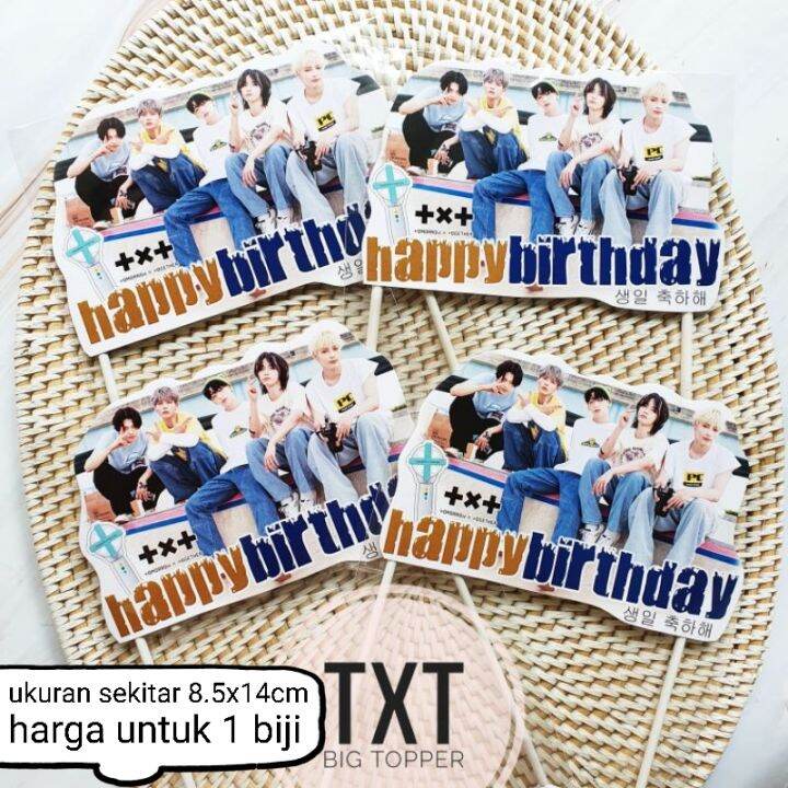 topper toper hiasan tusukan kue cake nasi tumpeng ulang tahun happy ...