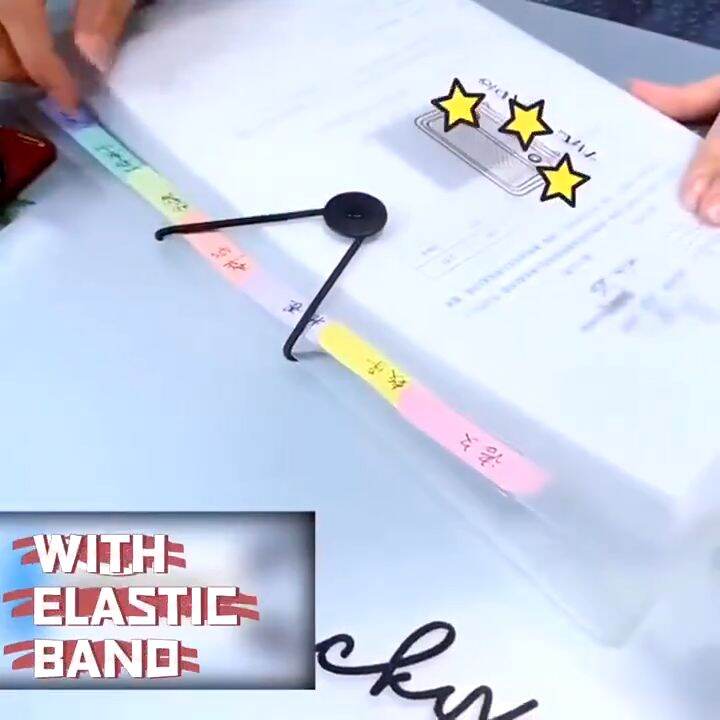 A4 Classified Transparent File Folder 5/8/12 Pockets Organ Bag ...