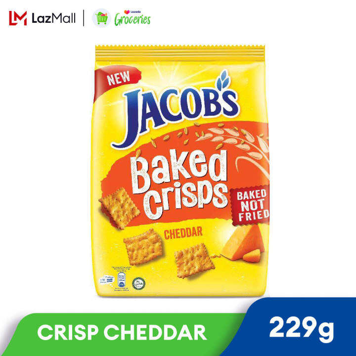 Jacob's Baked Crisps Biscuits Cheddar 229g | Lazada