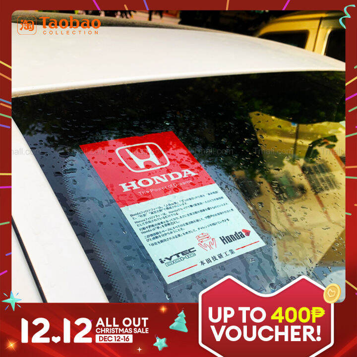 JDM Honda Car Stickers Odyssey Flying Civic Accord Yizhi CRV Front ...