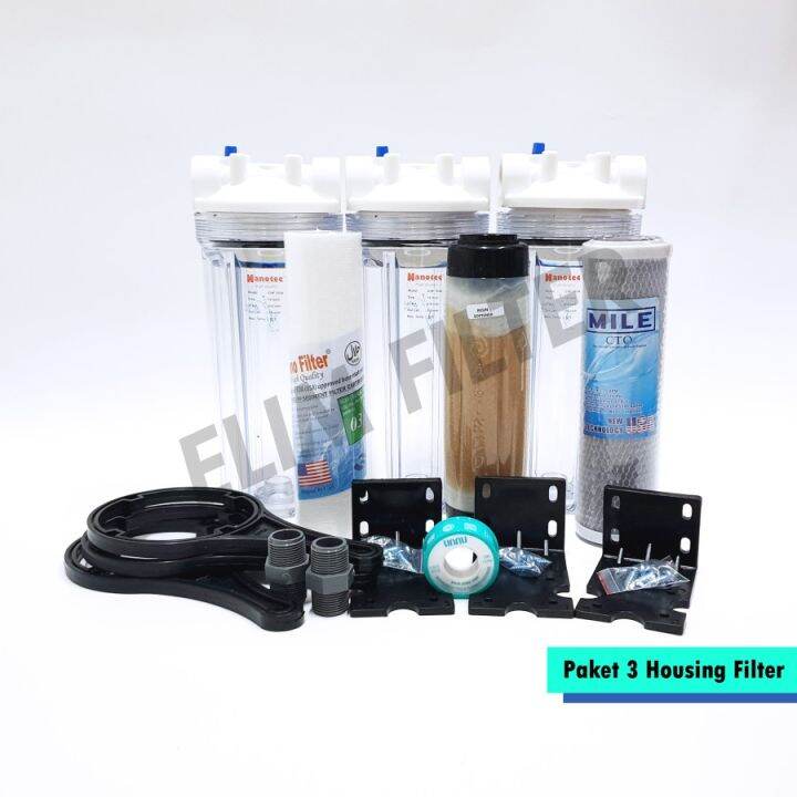 ELIM Filter - Paket 3 Housing 10 inch Set Filter Air Kapur / Filter Air ...