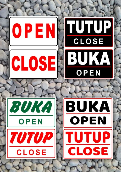 Papan Akrilik tulisan buka tutup open close murah (2 sisi) | Lazada ...
