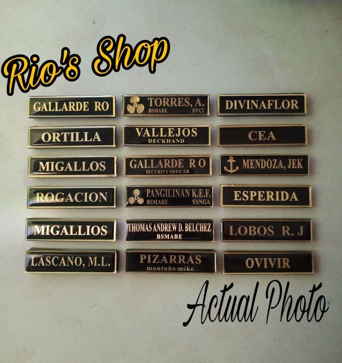 MAGNETIC NAMEPLATE FOR SEAMAN , PNP , SECURITY GUARD | Lazada PH