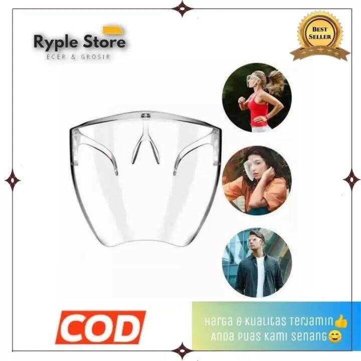 Face Shield Full face aklirik apd medis bening kacamata | Lazada Indonesia