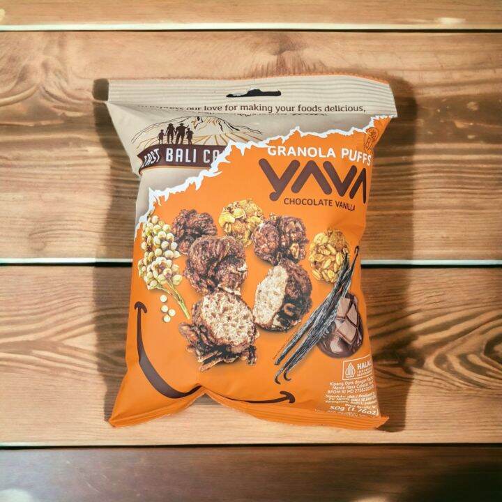 Yava Granola Puffs Chocolate Vanilla 50gr | Lazada Indonesia